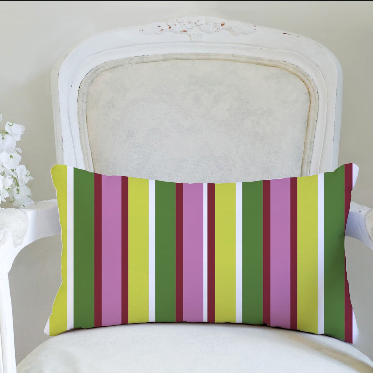 Orchid Stripe Pillows | By Robin Raymond